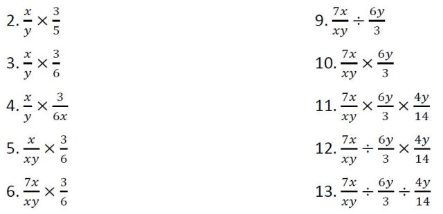 Multiply Fractions With Variables